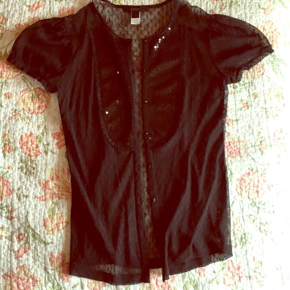 Express | Tops | Express Sheer Sequin Top | Poshmark